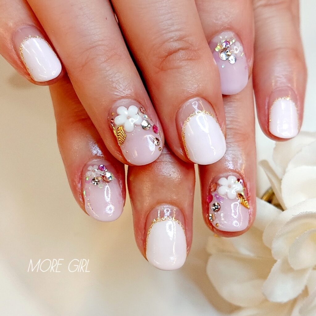 初夏のマーブルネイル